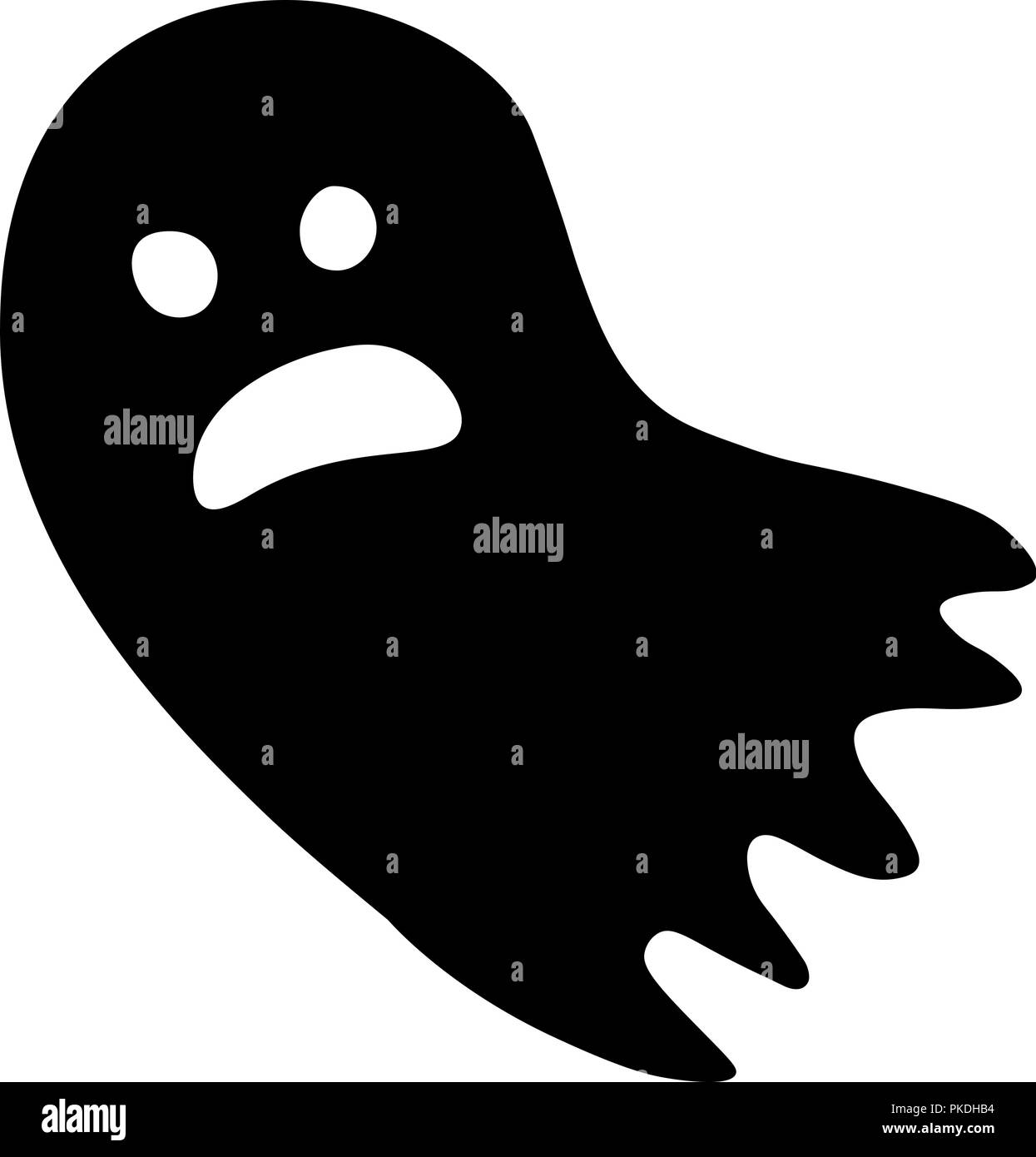 Ghost simple icône .silhouette fantôme spectre d'halloween. Vector ...