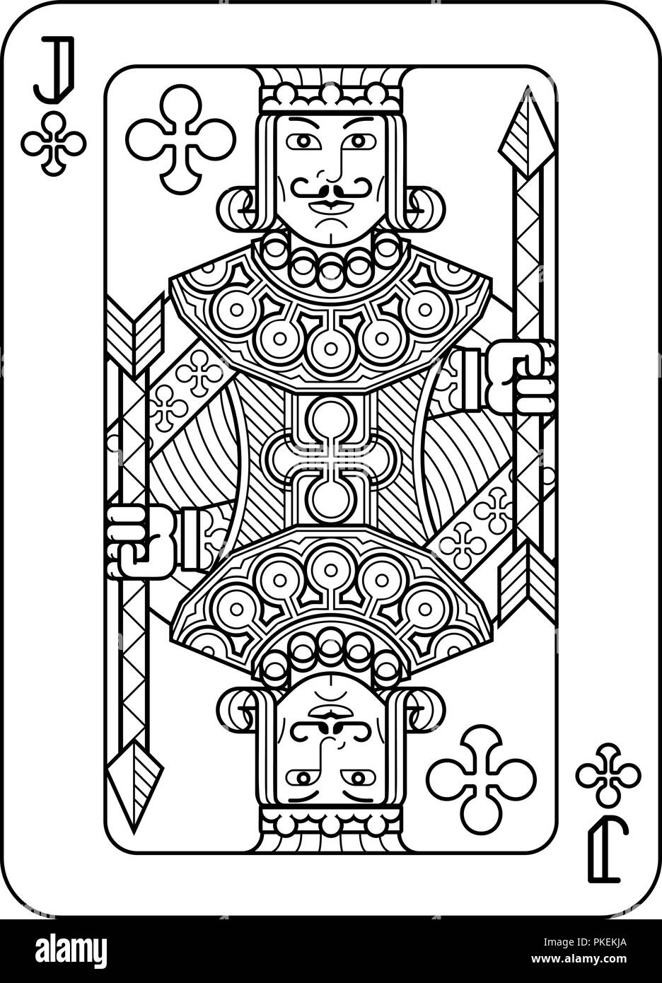 Valet trefle Banque d'images vectorielles - Alamy