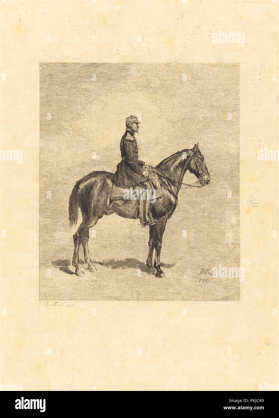 Cavalier. En date du : 1861. Technique : gravure. Musée : National ...