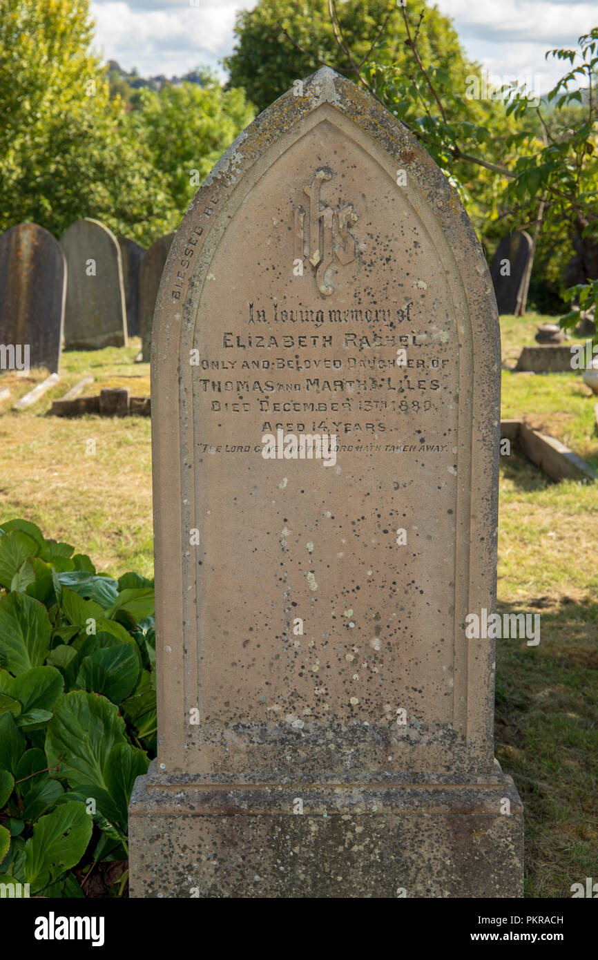 La Tombe de Rachel Elizabeth Liles 1880 Locksbrook au cimetière ...