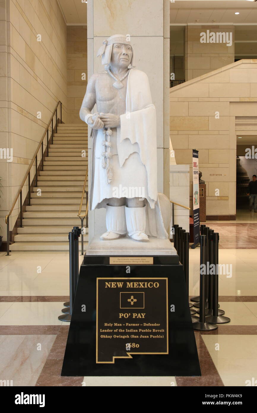 Statue de po'Pay dans la rotonde de la capitale des États-Unis Photo ...