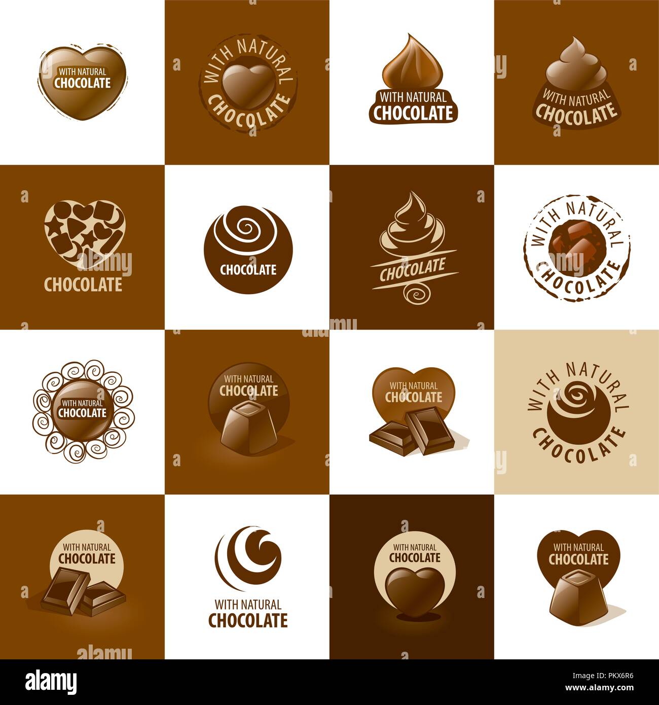 Logo chocolate Banque d'images vectorielles - Alamy
