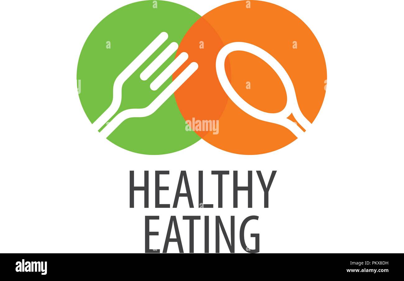 Healthy eating logo Banque d'images vectorielles - Alamy