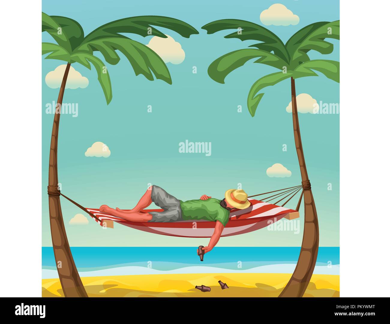 Hamac homme Banque d'images vectorielles - Alamy