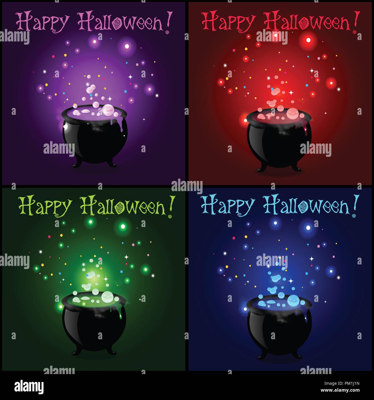 Jeu de cartes halloween Banque d'images vectorielles - Alamy