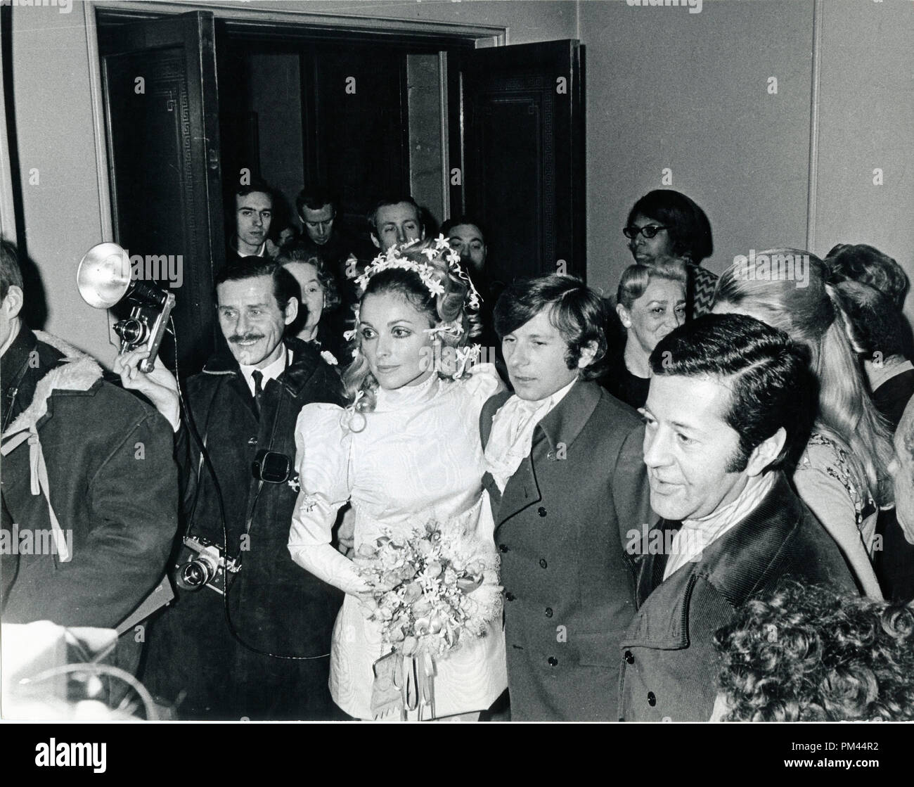 Sharon Tate et Roman Polanski le jour de leur mariage, janvier 20,1968 ...