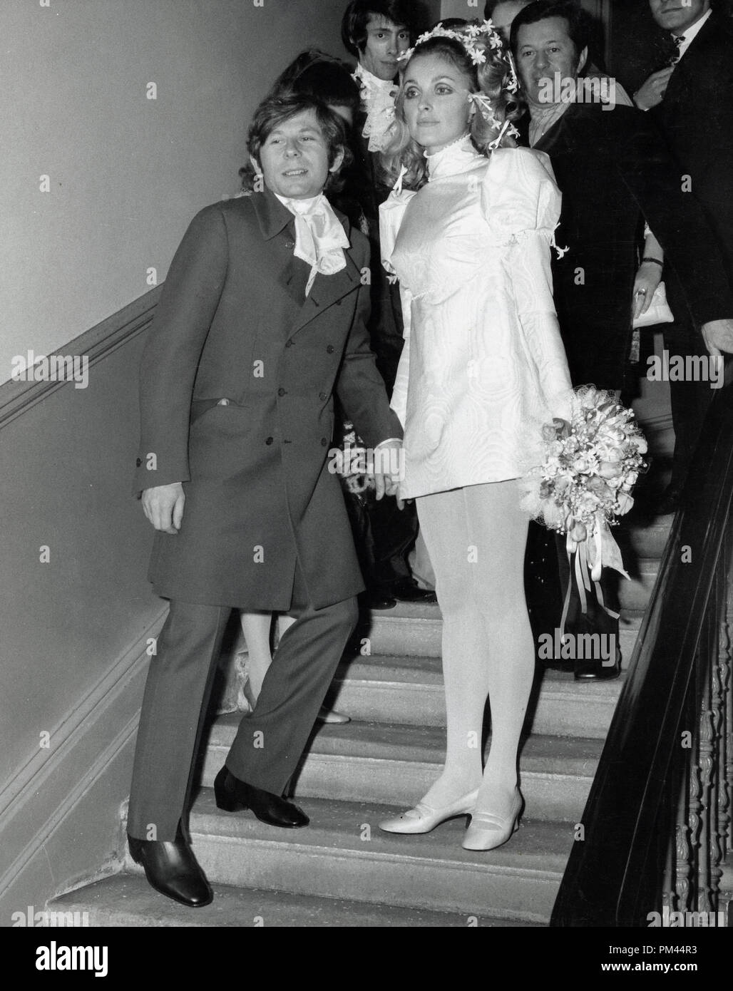 Sharon Tate et Roman Polanski le jour de leur mariage, janvier 20,1968 ...