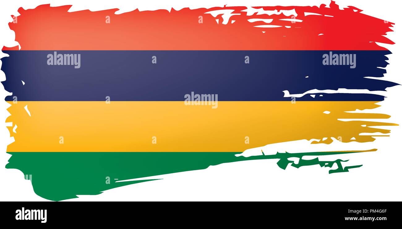 Drapeau de l'Ile Maurice, vector illustration sur un fond blanc Image ...