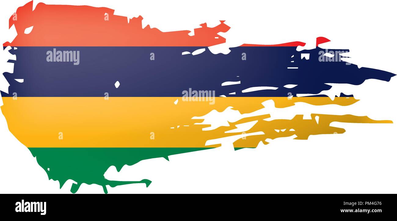 Drapeau de l'Ile Maurice, vector illustration sur un fond blanc Image ...
