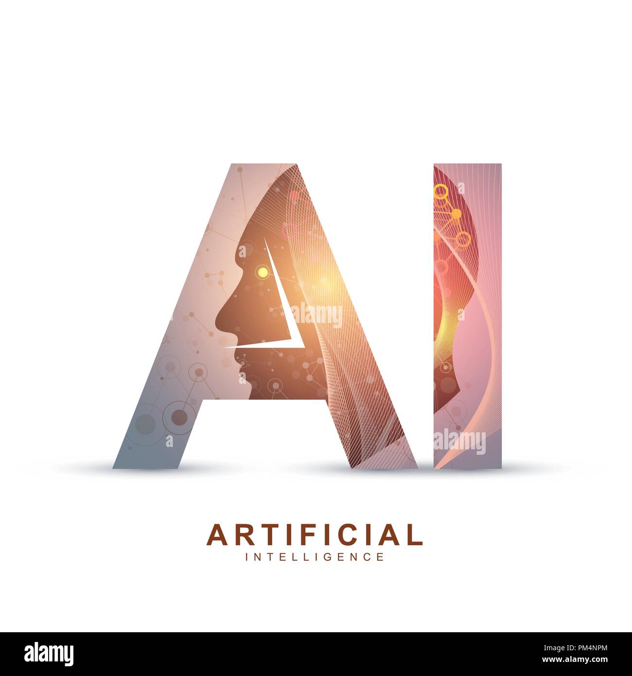 Logo de l'intelligence artificielle. L'intelligence artificielle et l ...