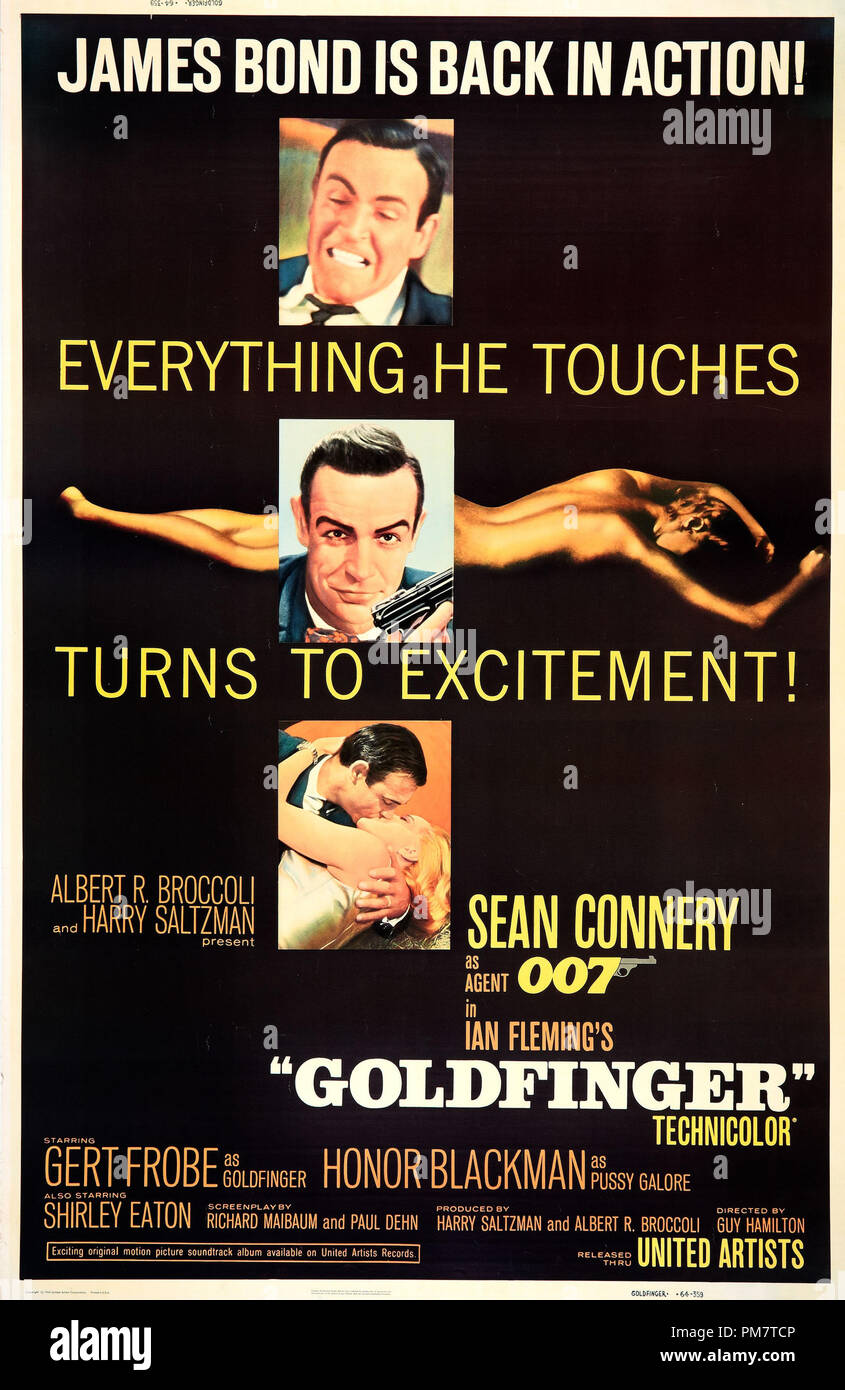 Goldfinger sean connery film poster Banque de photographies et d’images à haute résolution - Alamy