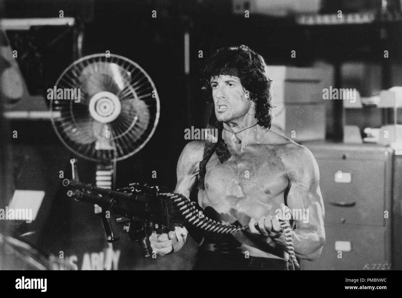 Sylvester stallone rambo Banque d'images noir et blanc - Alamy