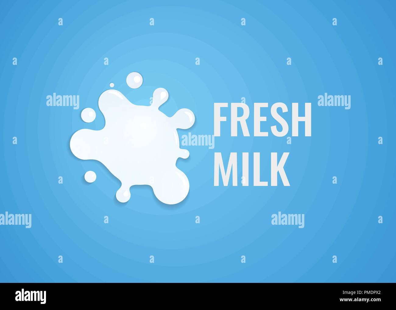 Logo de lait blanc avec nuage de lait. Vector Illustration de l'emblème ...