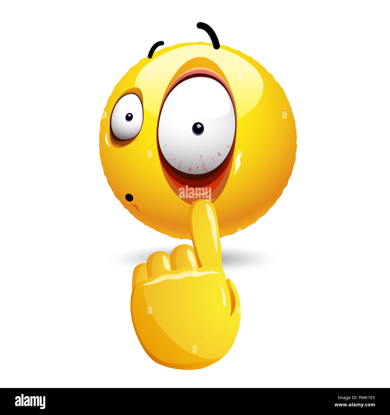 Smiley face à l'expression. Emoticon Smiley regarde ses yeux Banque D ...