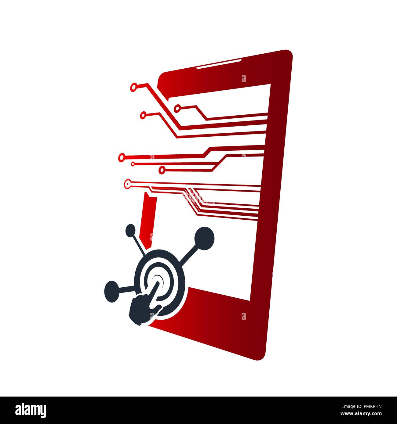 Digital electronics logo design Banque de photographies et d’images à ...