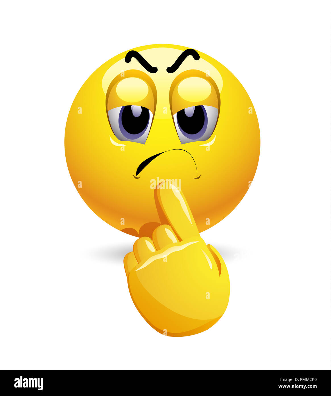 Thinking emoticon Banque d'images détourées - Alamy