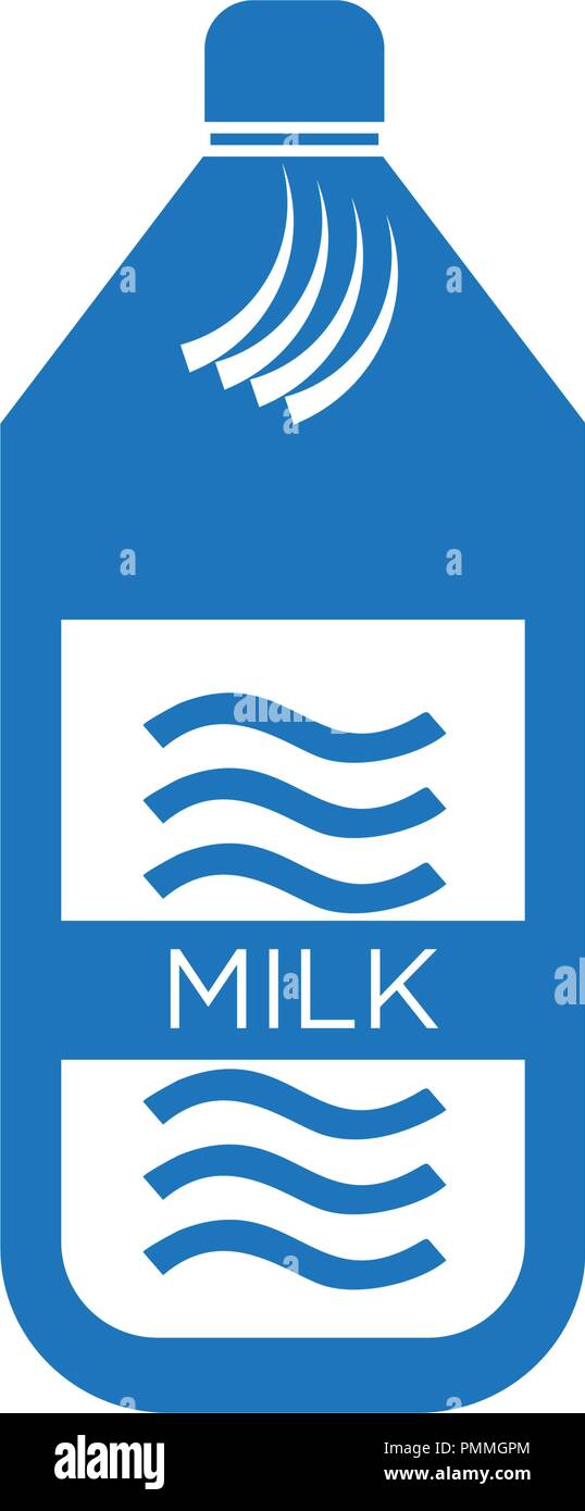Bouteille de lait icone Banque d'images vectorielles - Alamy