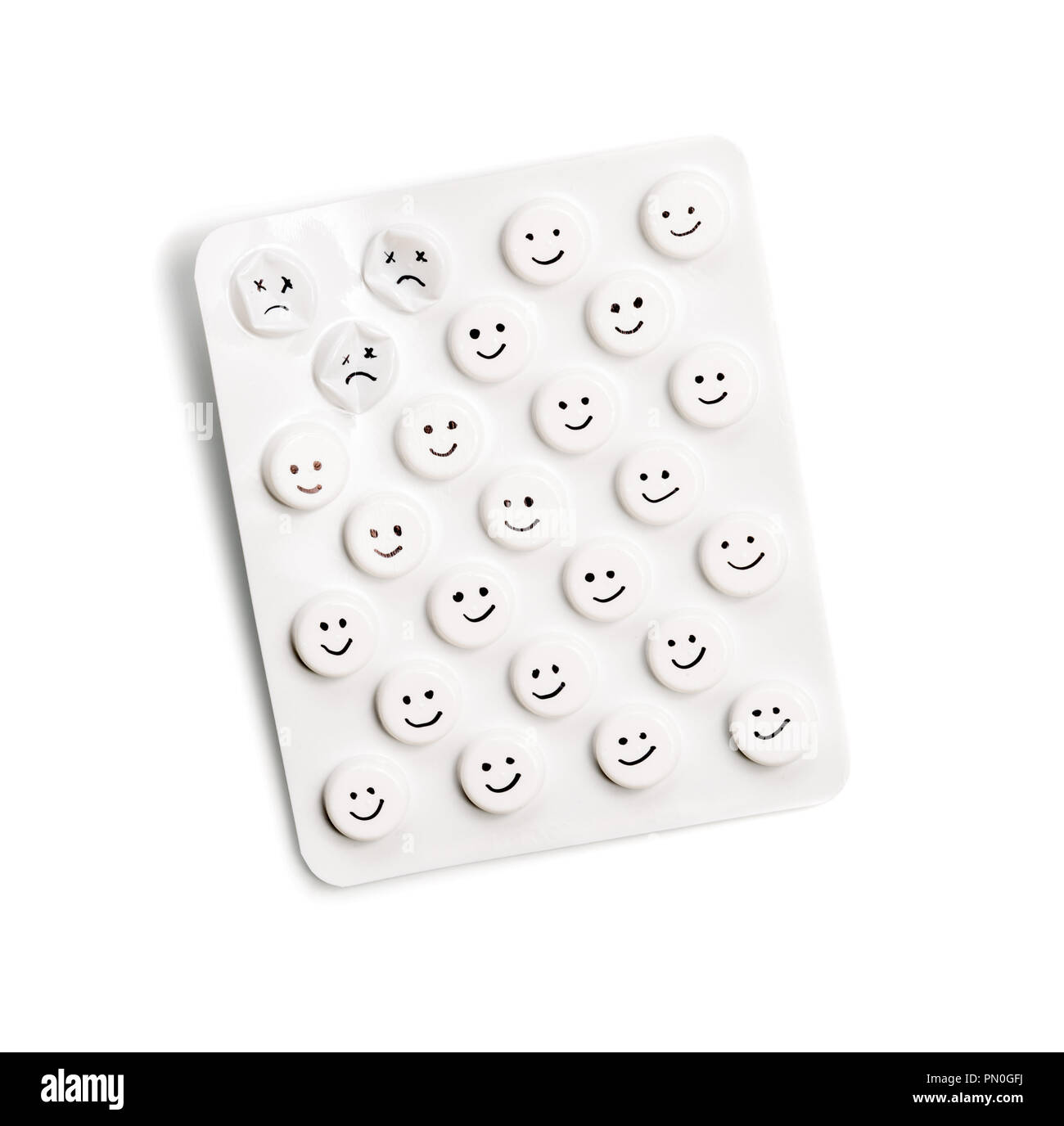 Smileys black Banque d'images détourées - Alamy
