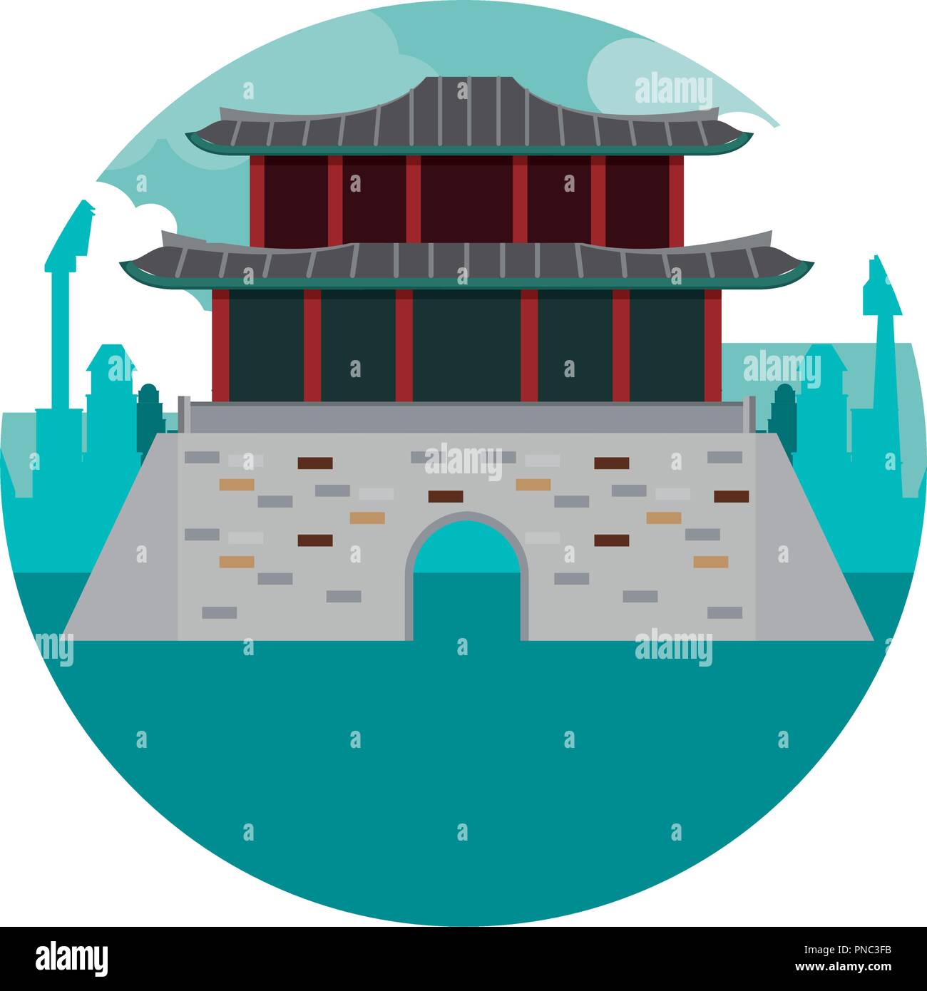 Temple rond Banque d'images vectorielles - Alamy