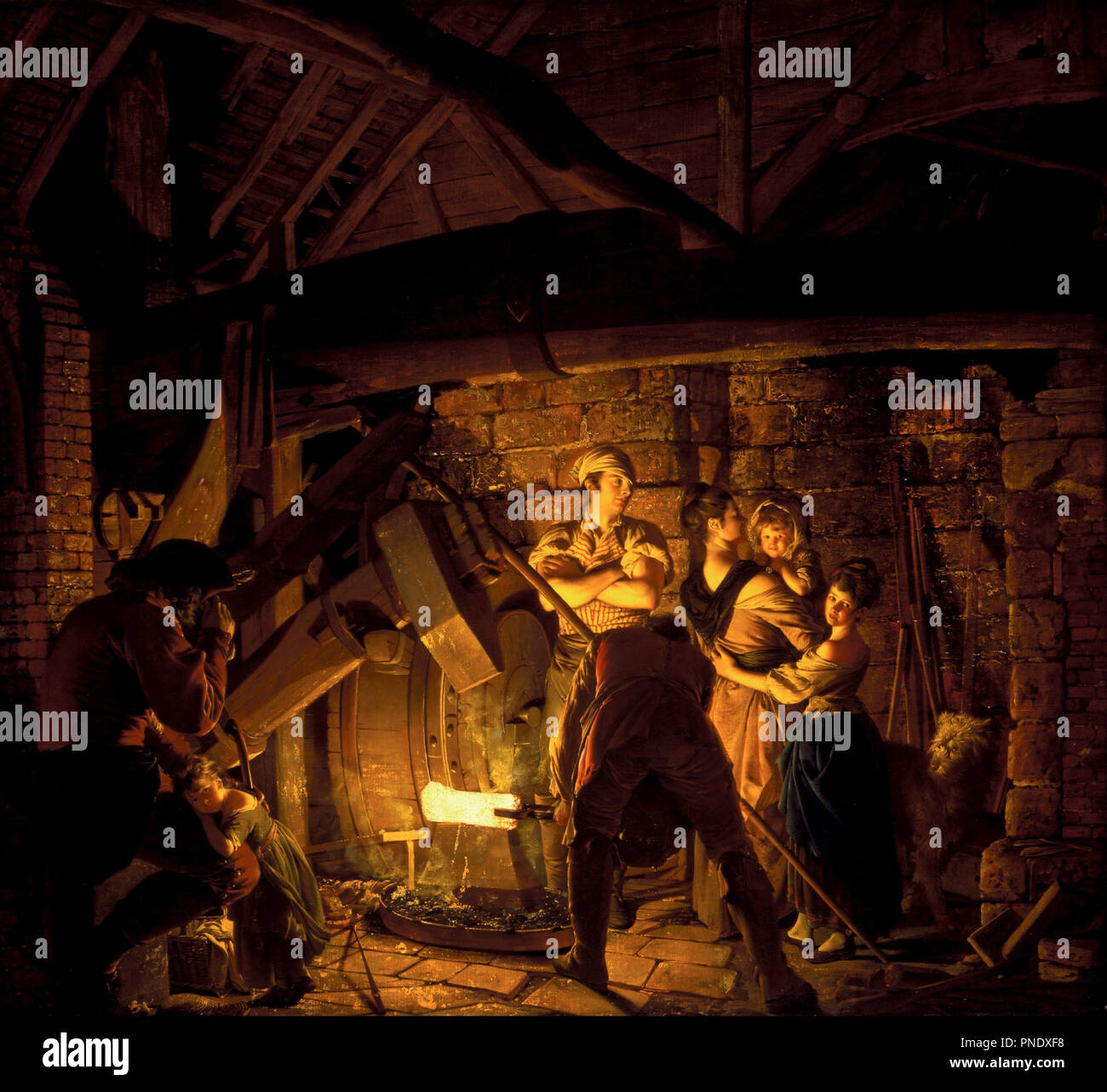 Un fer forge. Date/période : 1772. La peinture. Peinture à l'huile sur ...