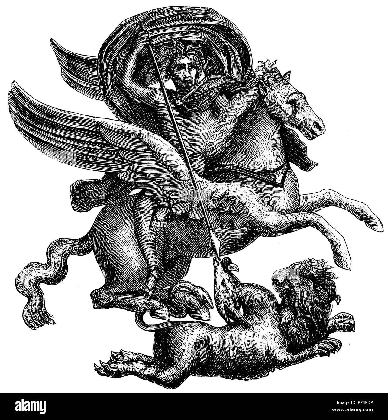 Mosaic of bellerophon and the chimera Banque de photographies et d ...