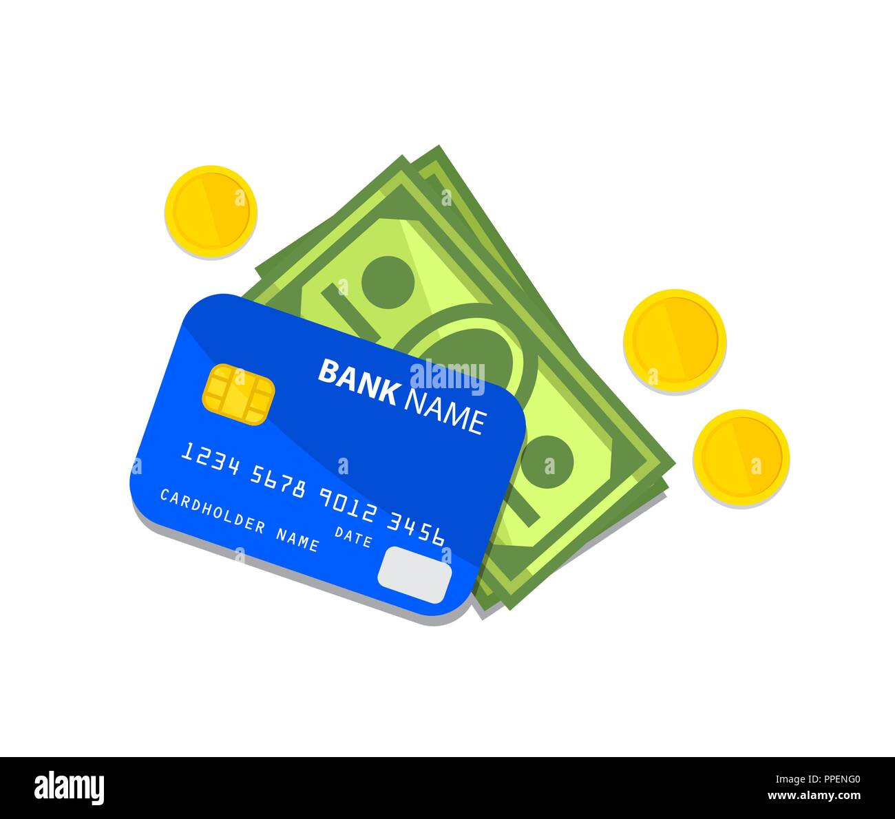 Au symbole et billets de banque Banque d'images vectorielles - Alamy