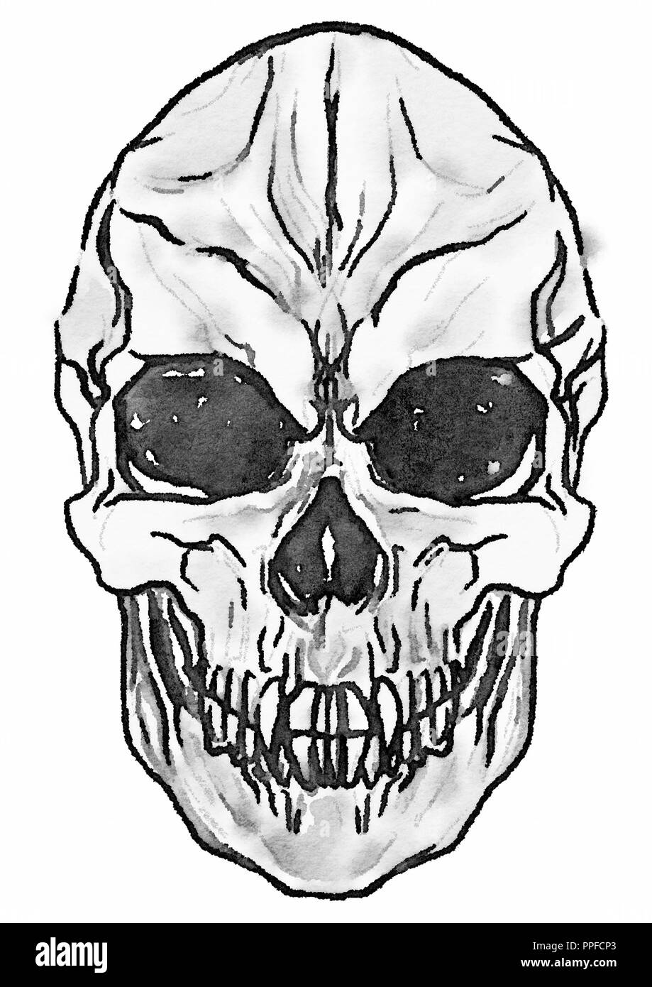 Tatouage gothique vampire Banque d'images noir et blanc - Alamy