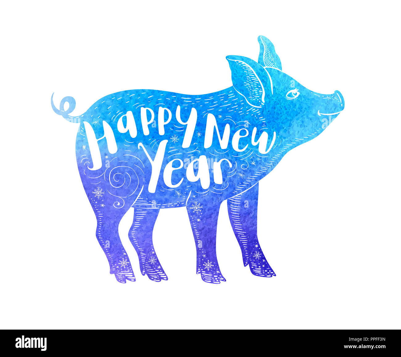 Cochon mignon symbole du zodiaque chinois pour 2019 nouvelle année ...
