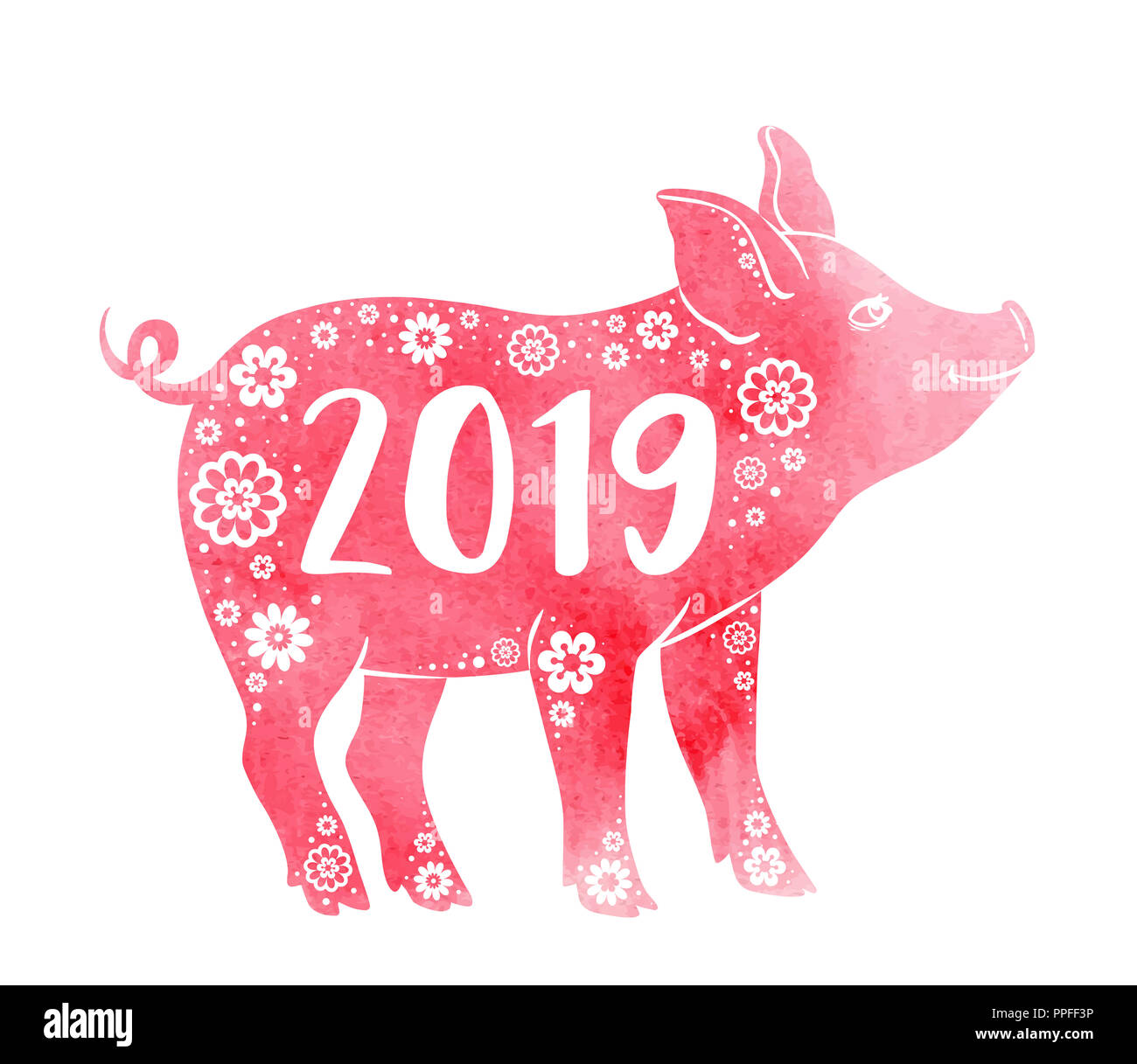 Astrologie chinoise symbole du cochon Banque de photographies et d ...
