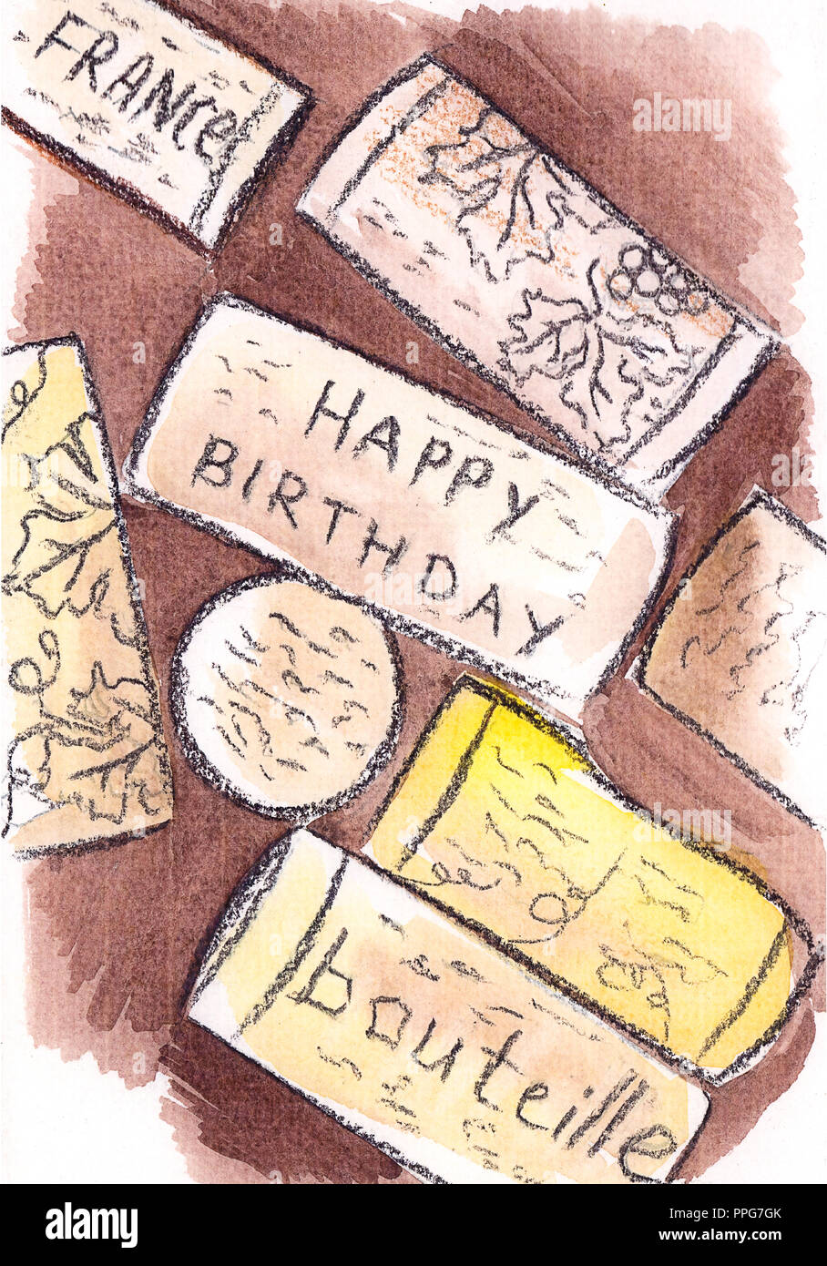 Fete anniversaire dessin Banque de photographies et d’images à haute ...