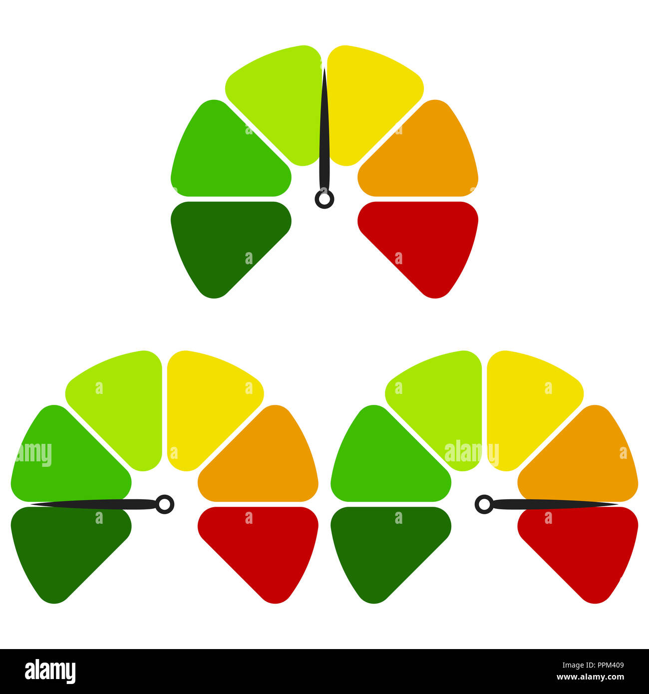 L'icône de l'indicateur de télévision. L'indicateur coloré signe. Logo ...