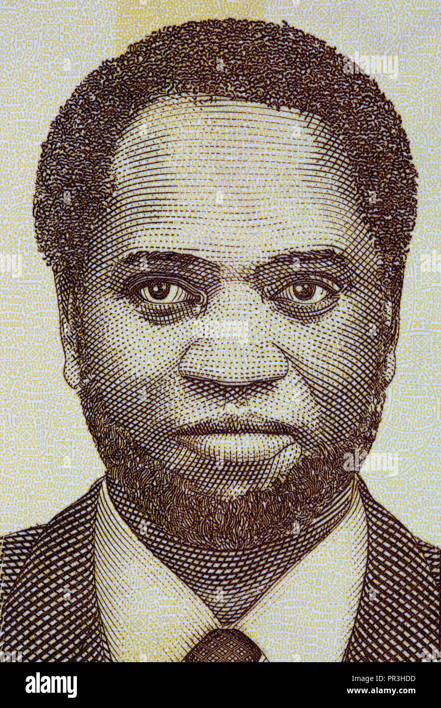 Melchior Ndadaye portrait d'argent burundais Photo Stock - Alamy