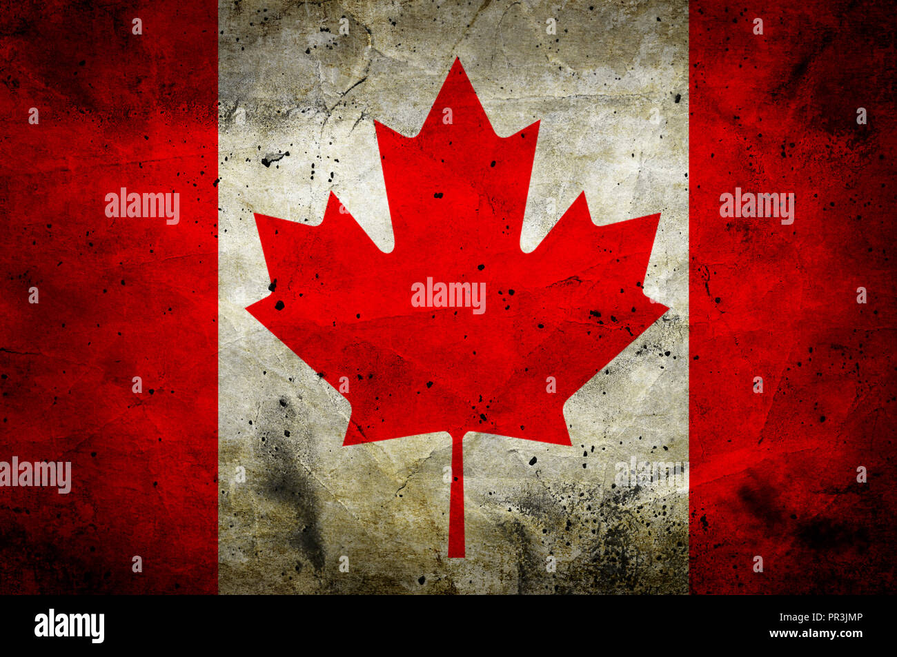 Tattered canadian flag Banque de photographies et d’images à haute ...