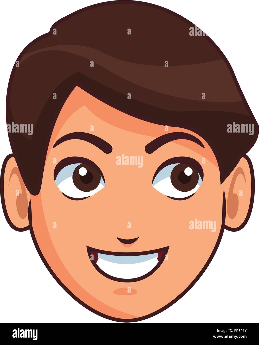 Visage Homme cartoon Image Vectorielle Stock - Alamy