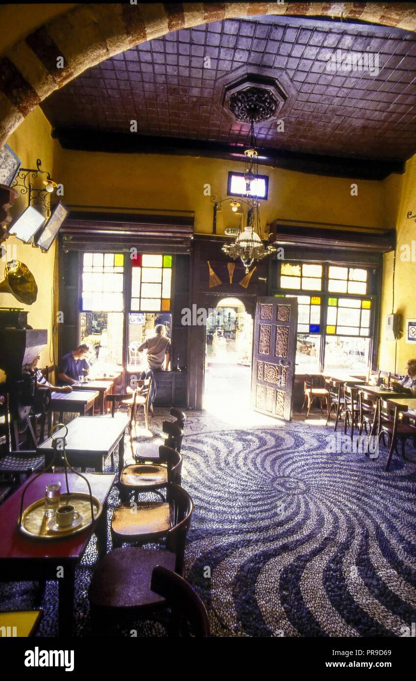 La Grèce, la vieille ville de Rhodes. À l'intérieur de la plus vieille ...