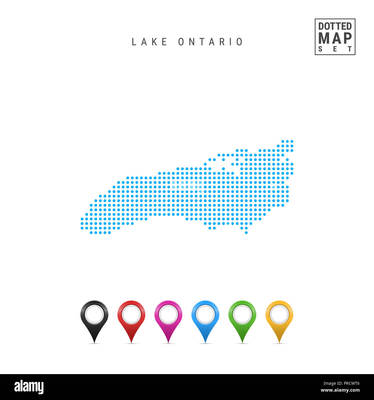 Carte du lac ontario ontario Banque d'images détourées - Alamy