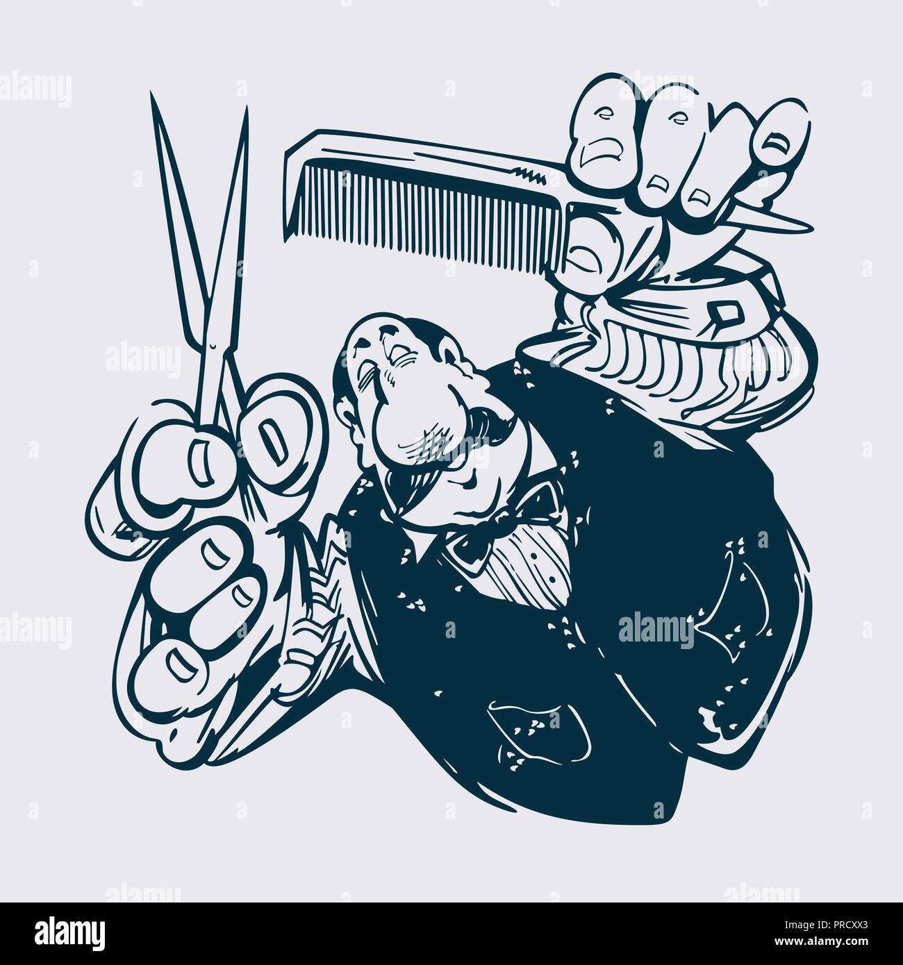 Barber boy cartoon illustration Banque de photographies et d’images à ...