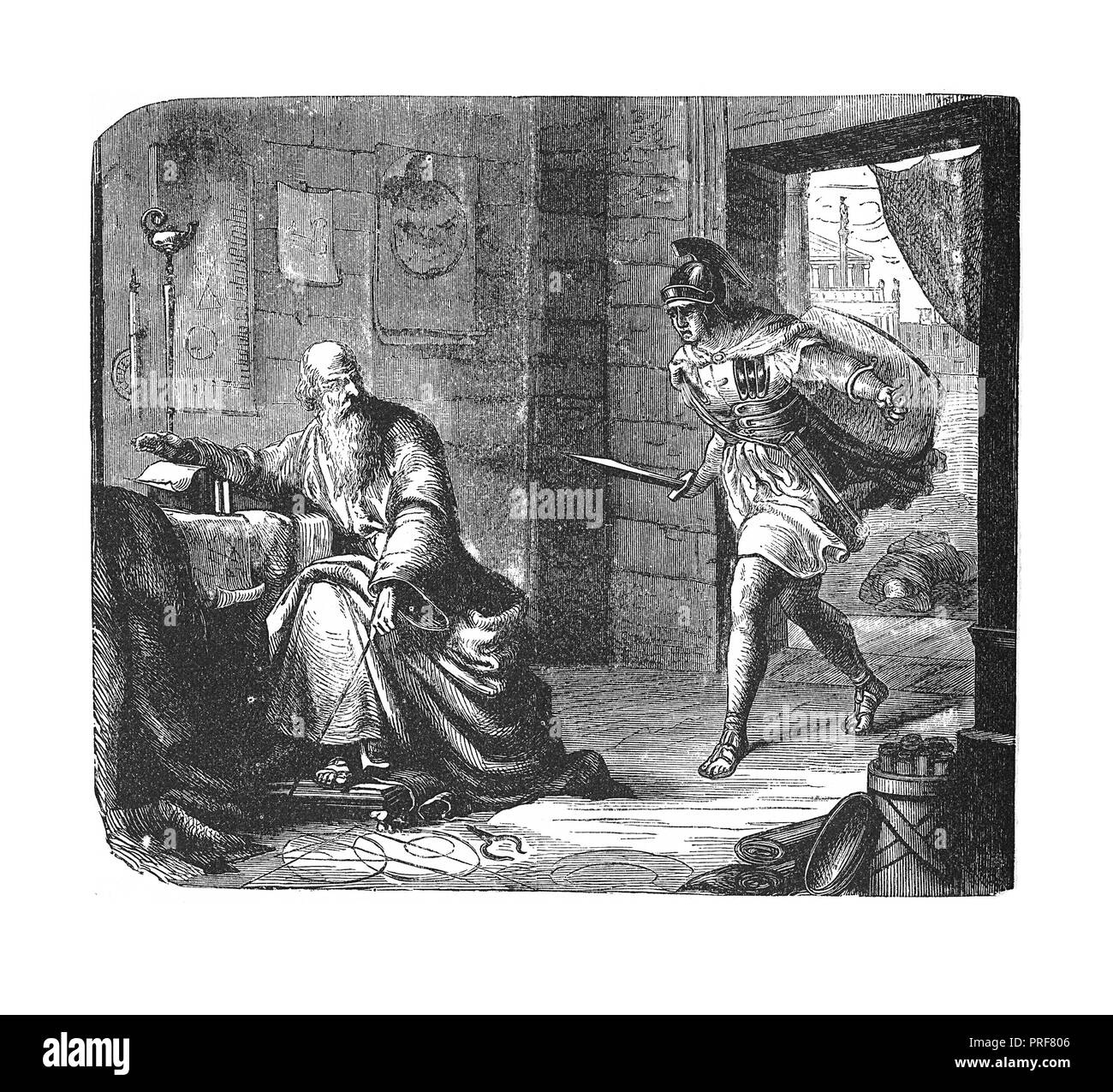 Archimède grec mathématicien et inventeur Banque d'images détourées - Alamy