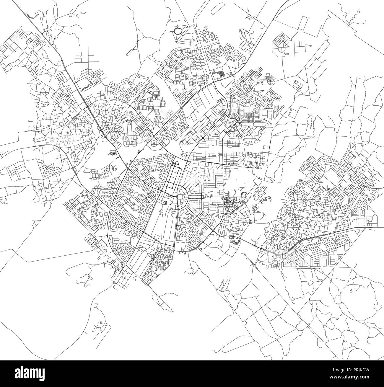 Carte de gaborone Banque d'images noir et blanc - Alamy