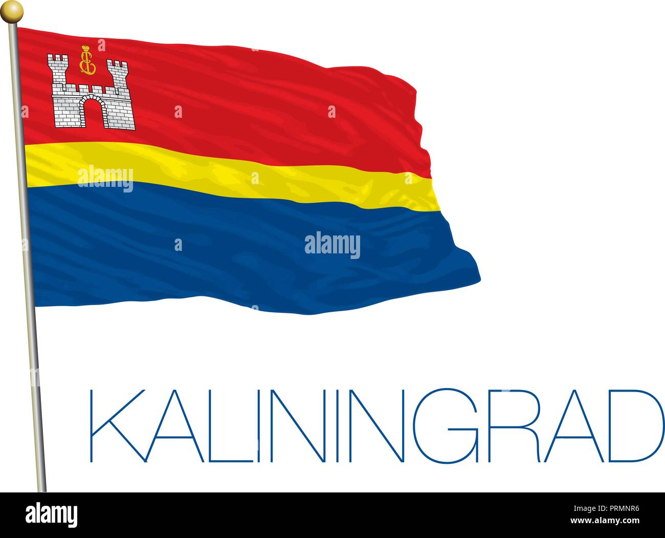 Drapeau de kaliningrad Banque d'images vectorielles - Alamy