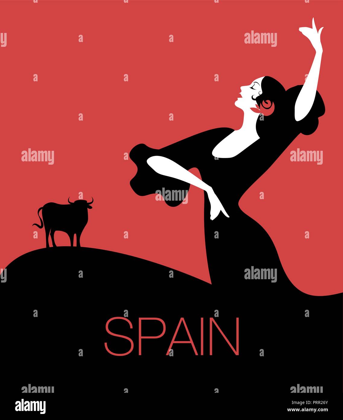 Spanish bull symbol Banque d'images vectorielles - Alamy
