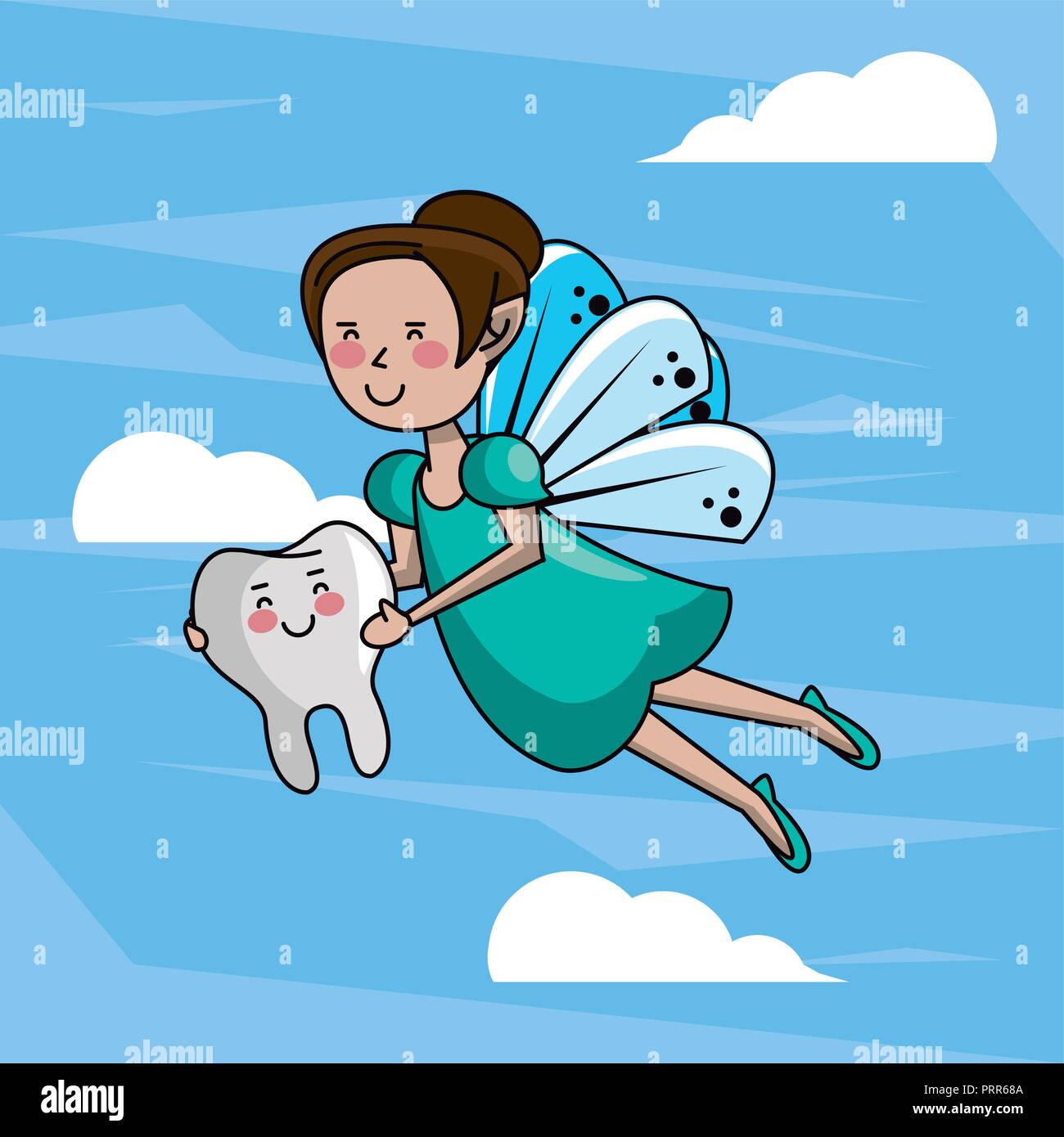 Dessin animé la fée des dents Image Vectorielle Stock - Alamy