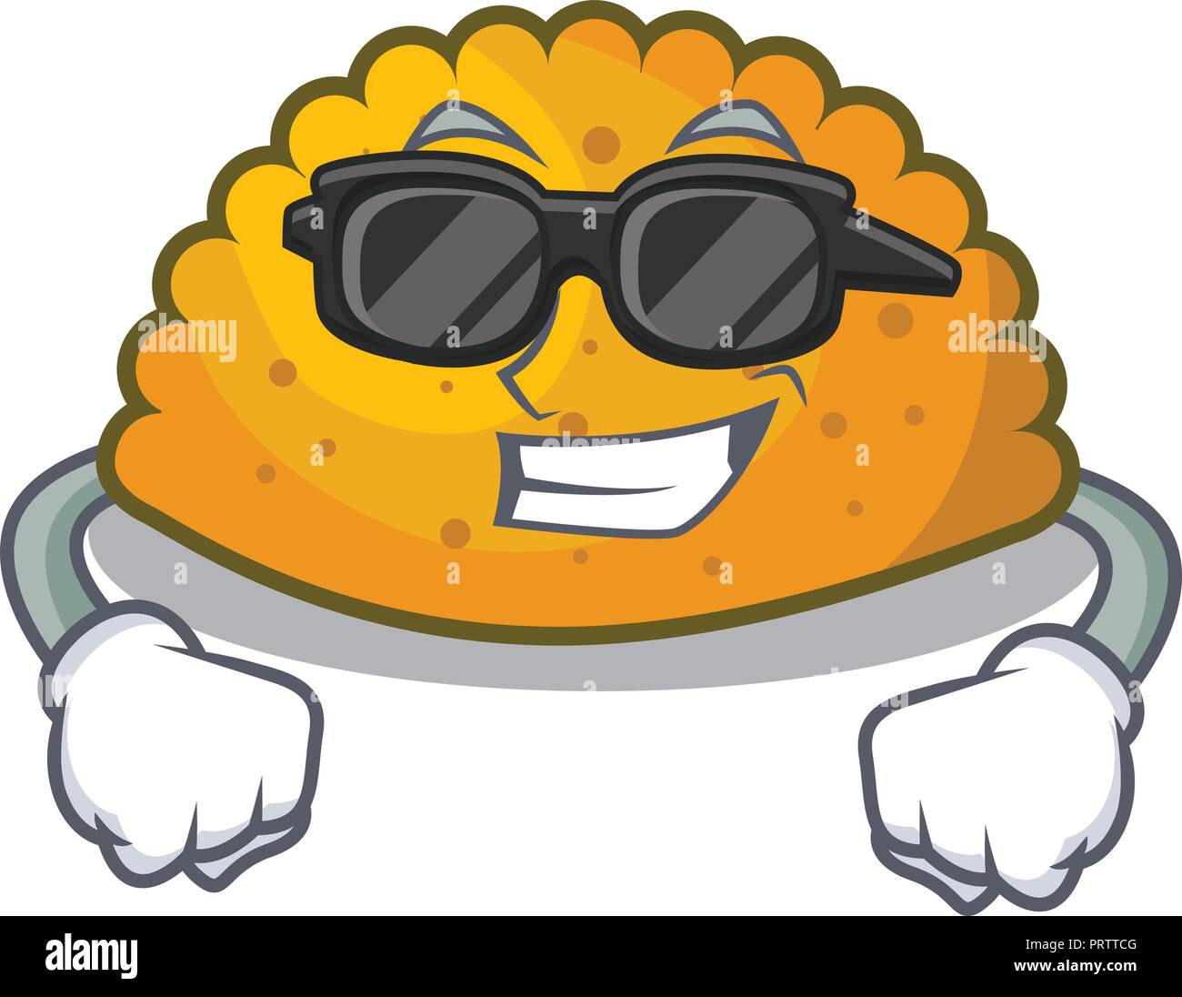 Galettes frit délicieux super cool sur la plaque cartoon Image ...