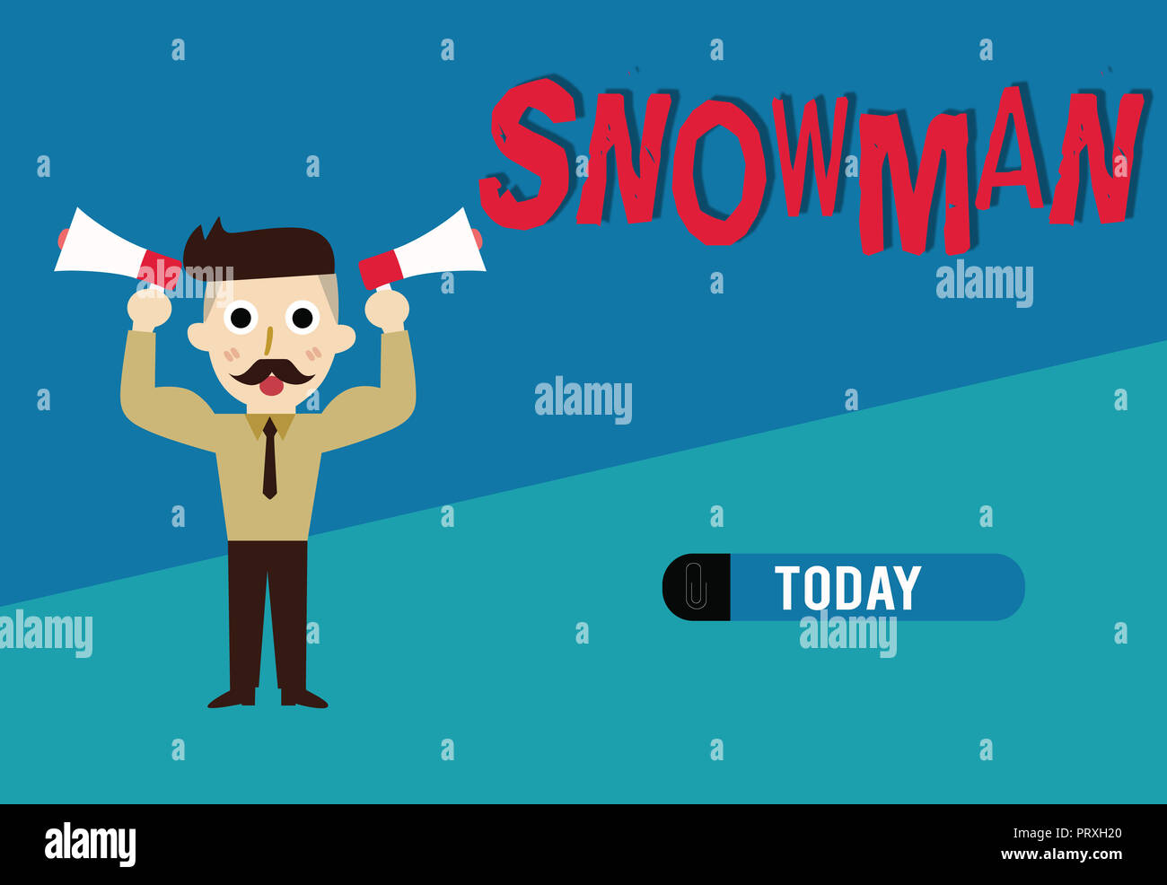 L'écriture de texte Word Bonhomme de neige. Concept d'affaires pour la ...