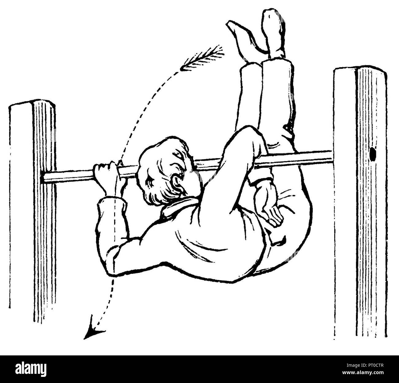 Stretching excercises Banque d'images noir et blanc - Alamy