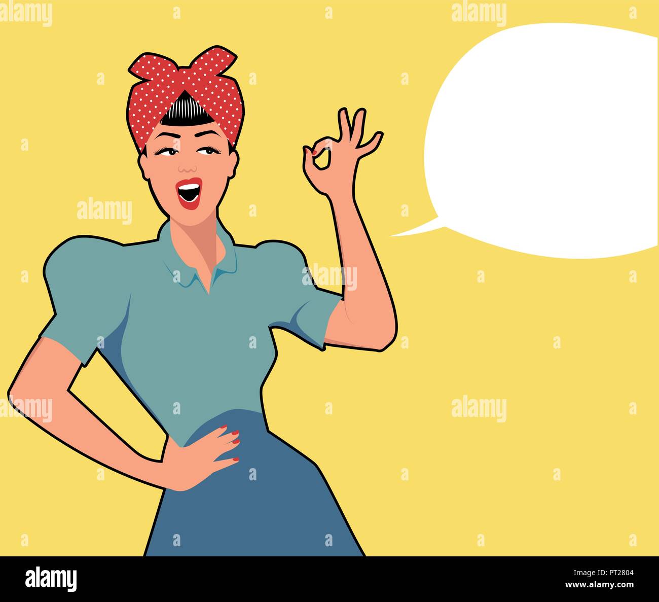 Pinup style Banque d'images vectorielles - Alamy