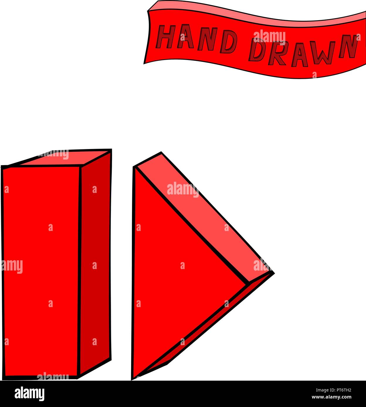 Le symbole de la main rouge Banque d'images vectorielles - Alamy