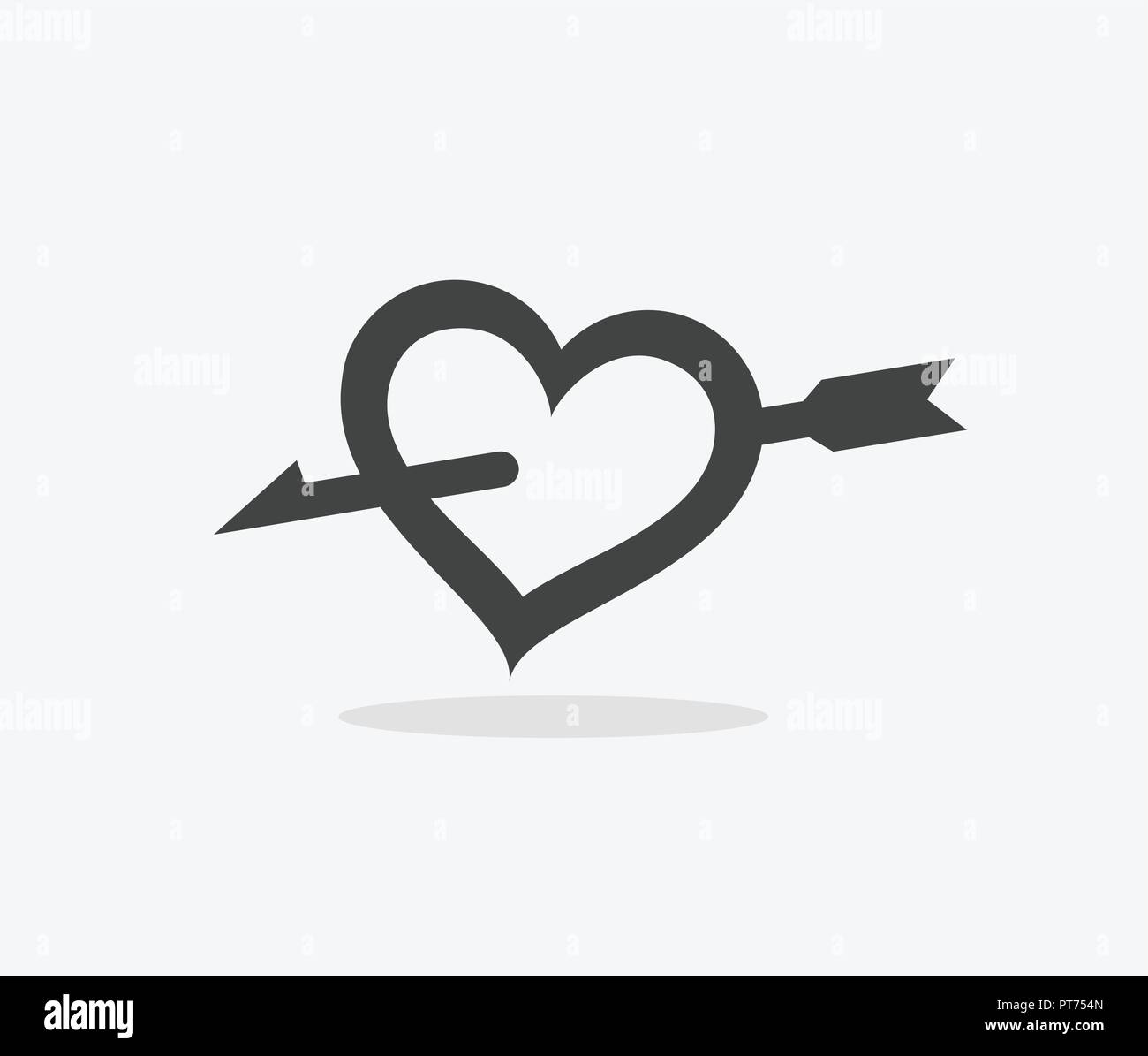 Fleche coeur dessin Banque de photographies et d’images à haute ...