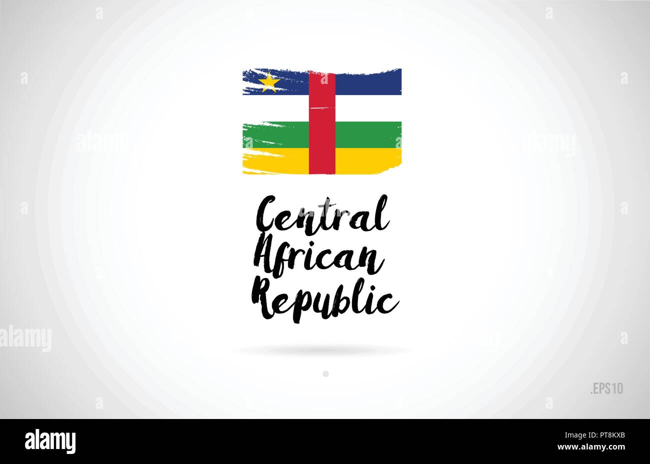 La République centrafricaine drapeau du pays avec concept design grunge ...