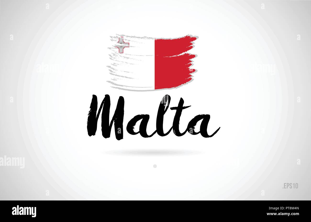 Drapeau du pays Malte avec concept design grunge adaptés à une icône ...